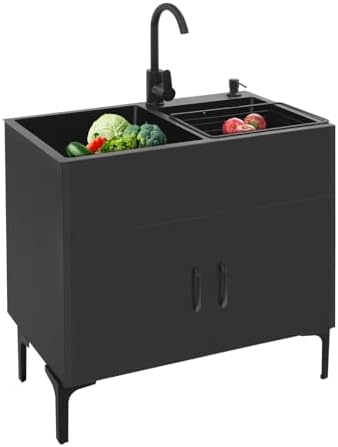 Fregadero de cocina independiente,Fregadero con armario inferior y ...