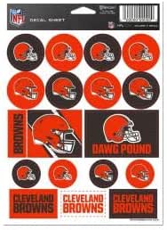 Amazon.com: Cleveland Browns Vinyl Sticker Sheet 5" x 7" : Sports ...