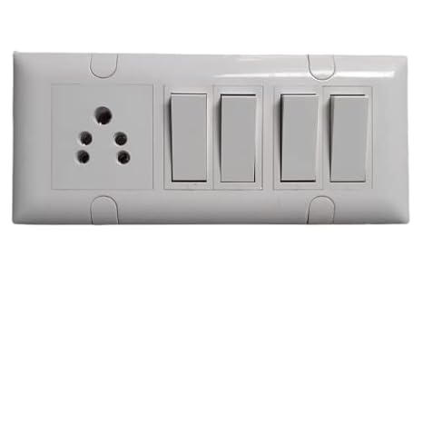 Modular Surface Combined Box (Polycarbonate) SIZE-6M with 4 Switch 6A ...