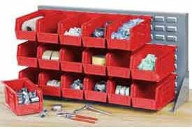 Amazon.com: Global Industrial Louvered Bench Rack with (32) Red Premium ...