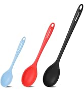 Amazon.com: PUCKWAY 3 Pcs Silicone Spoons Set of 7.9 10.6 14.2 inch for ...