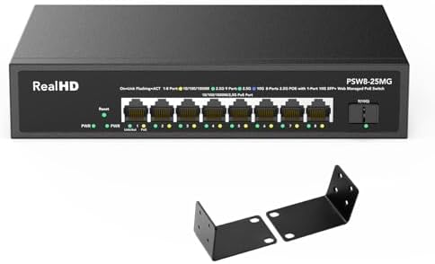 Amazon.com: 8 Port 2.5G PoE Switch Unmanaged with 8 x 2.5Gb Base-T PoE+ ...