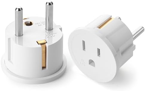 Bates- European Travel Plug Adapter, 6 Pack, Type E/F, European Plug ...