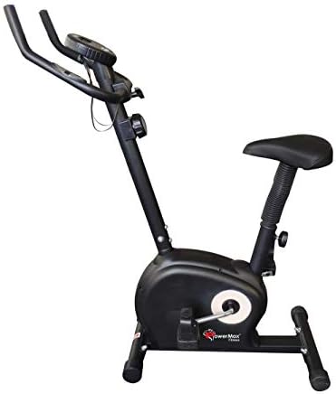 PowerMax Fitness BU-510-AL152 Steel Exercise Upright Bike, Black, Max ...