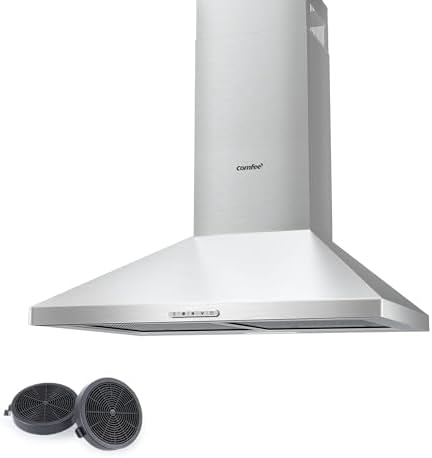 COMFEE' 60 cm Chimney Cooker Hoods Class A+ Stainless Steel Extractor ...