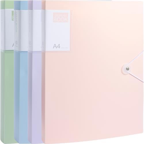 ZOENHOU 5 Pack A4 Display Book Folder, 60 Pockets A4 Presentation ...