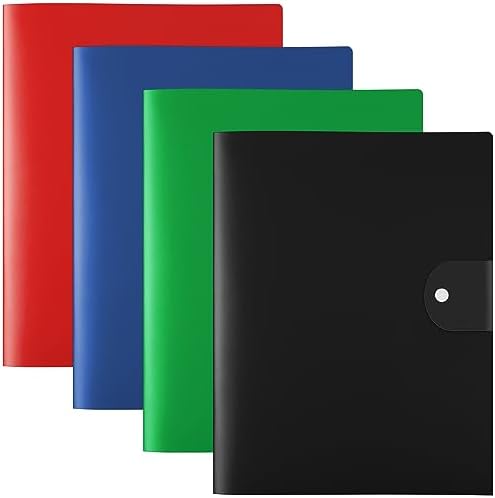 Amazon.com : Kosiz 4 Pcs 10 Pocket File Folder A4 Paper Project ...