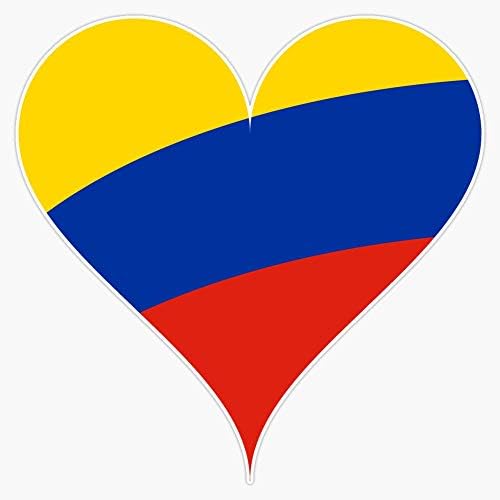 Amazon.com: Colombia Flag Heart Decal Vinyl Bumper Sticker 5" : Automotive
