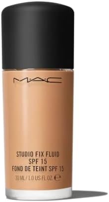 Amazon.com : MAC M.A.C Studio Fix Fluid SPF 15 Broad Spectrum SPF 15 - NC45.5 : Beauty ...