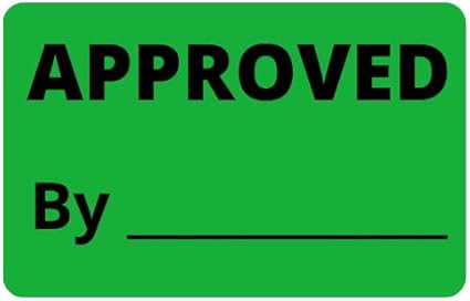 Amazon.com : Approved by - Warehouse Inventory Control Stickers | Green ...