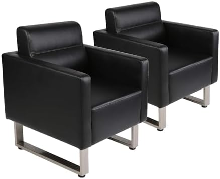 Amazon.com: Alera ALE Reception Lounge Series Club Chair, Black/Black ...