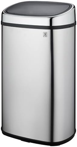58L CITY Stainless Steel Push Bin with Strapping - Single Push Opening ...