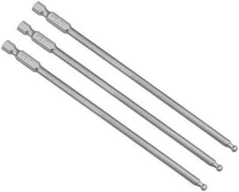 uxcell 3 Pcs H4 (4mm) Ball End Screwdriver Bits, S2 Steel Magnetic 5.1 ...