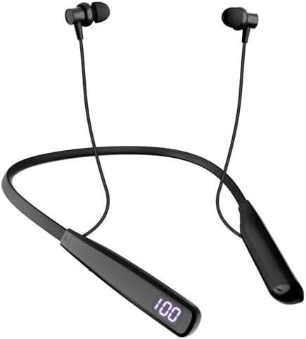 Amazon.com: Lecefty Neckband Bluetooth Headphones, 200H Extra Long ...