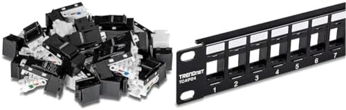 Amazon.com: TRENDnet 25-Pack Cat6 Keystone Jacks & 24-Port Blank ...