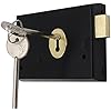 Rim Deadlock Surface Mounted Lock 106 x 83mm Black : Amazon.co.uk: DIY ...