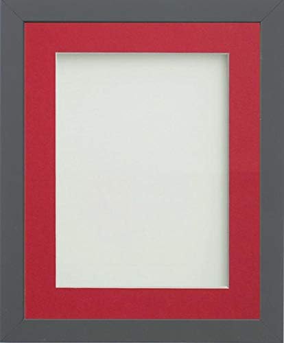 Frame Company Allington Grey A2 with Red Mount for A3, Fitted with ...