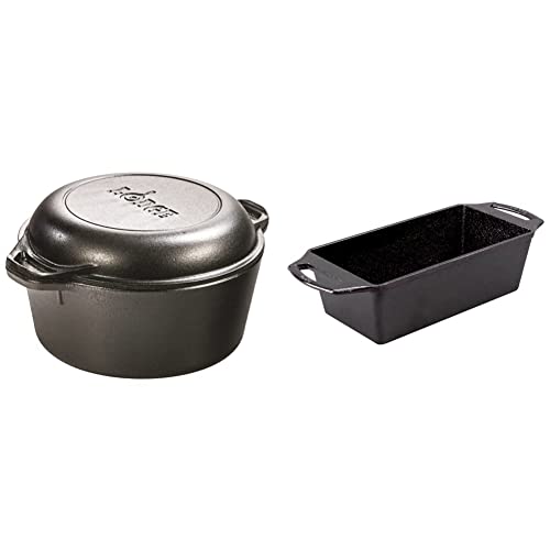 Amazon.com: Lodge Cast Iron Serving Pot and Loaf Pan Bundle: Home & Kitchen