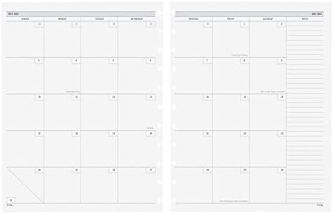 Weekly & Monthly VERTICAL Calendar with DIVIDERS, CLASSIC Font, Disc ...