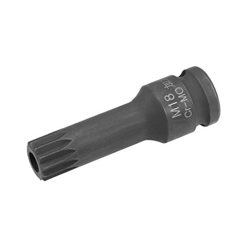 uxcell 1/2" Drive x M18 (18mm) Impact Triple Square Spline Bit Socket ...