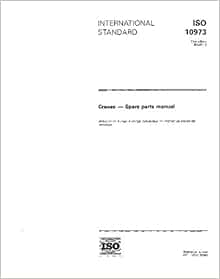 ISO 10973:1995, Cranes - Spare parts manual: ISO TC 96/SC 5: Amazon.com: Books