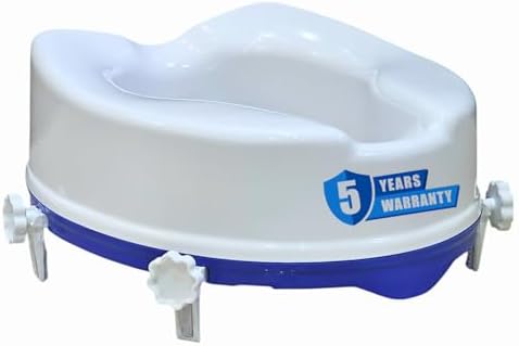 VEAYVA RAISED TOILET SEAT 6 INCH | COMMODE ELEVATOR | COMMODE RAISER 6 ...