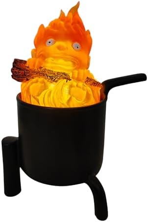 Velasko Calcifer Night Light, Desktop Cute Flame Calcifer Night Lamp ...
