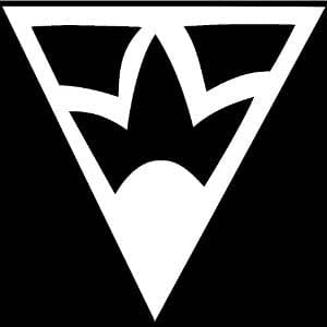 Amazon.com - Inverted Triangle Symbol Decal Sticker (white, 11 inch ...