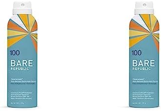 Amazon.com: Bare Republic Clearscreen Sunscreen SPF 100 Sunblock Spray, Water Resistant with an ...