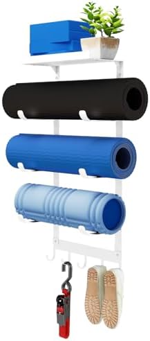Amazon.com: Yoga Mat Holder Wall Mount, Yoga Accessory Mat Storage Rack ...