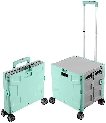 25kg Folding Shopping Trolley Storage Boot Cart Box | Collapsible ...