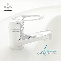 Pixaflo Aquamax Brass Single Lever Basin Mixer with 450 mm Long Braided ...