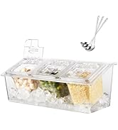 Amazon.com: CURTA Ice Chilled Condiment Caddy with 3 Large Containers ...