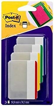 Post-it Index Strong Filing Tabs, Large, Assorted Colours - 50.8 mm x ...