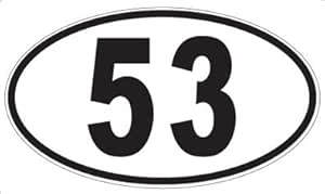 Amazon.com - Number 53 Oval Sticker