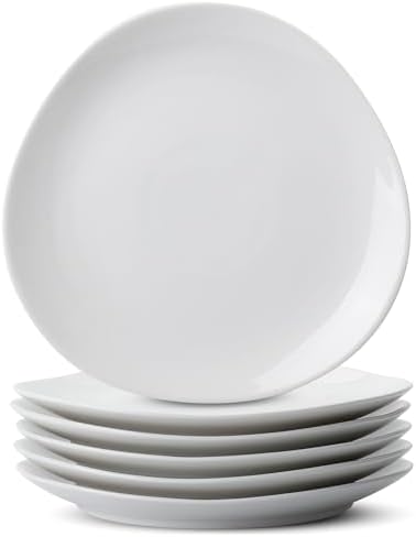 Amazon.com | BTaT- White Dessert Plates, Set of 6, 8.3", Small Plates ...
