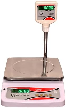 GRAMTECHNOLOGY Stainless Steel Weighing Scale 50kg x 10 gm Weight ...