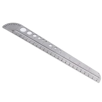 Joyzzz Stainless Steel Ruler, 26.3cm Multi-functional Metal Ruler ...