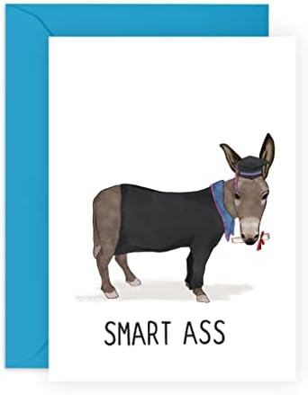 Central 23 Funny Graduation Card - Well Done Card - 'Smart Ass Donkey ...