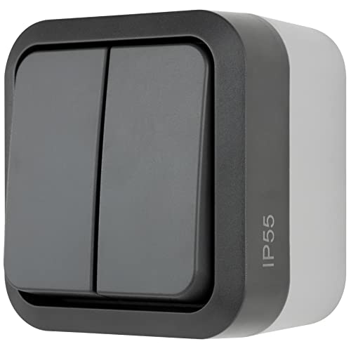 REV 0004320400 AquaStorm Series Switch, Wet Room Switch, IP55, Single ...