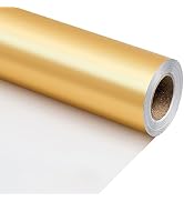 Amazon.com: Burymento Metallic Gold Wrapping Paper Roll,Solid Color ...