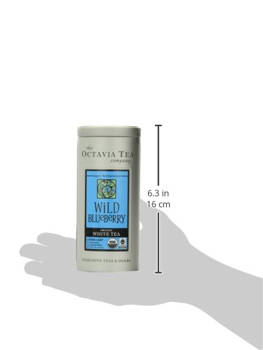 Octavia Tea Wild Blueberry té blanco orgánico té suelto lata de 12 ...