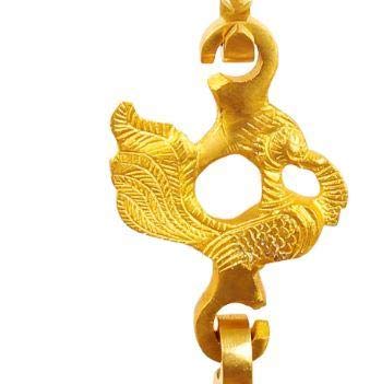 Indian Art Villa Pure Brass Swing Jhula Chain Hook with Peacock Design ...