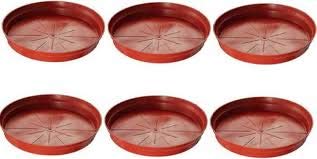 Narison Flower Pot Plant Base Plate Planter Tray 14 inch Terracotta ...