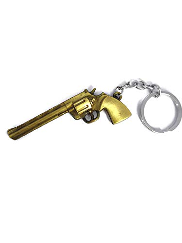 GuardF Latest PubG Golden Revolver Gun Waepon Keychain Keyrings Key ...