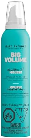 Amazon.com: Marc Anthony Big Volume Hair Mousse for Fine, Thin Hair ...