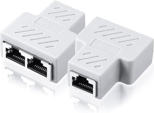Amazon.com: VizGiz 2 Pack RJ45 Splitter 1 to 2 Port T Adapter Female ...