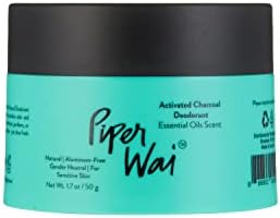 Amazon.com : PiperWai Natural Activated Charcoal Deodorant, Aluminum ...
