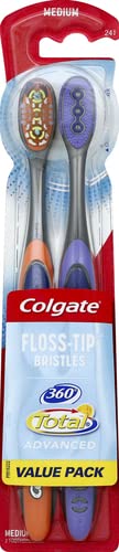 Amazon.com: Colgate 360 Total Advanced Floss Tip Manual Toothbrush FHM ...