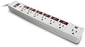 Amazon.com: 7 OUTLET SURGE PROTECTOR W/INDIVIDUAL SWITCHES : Electronics